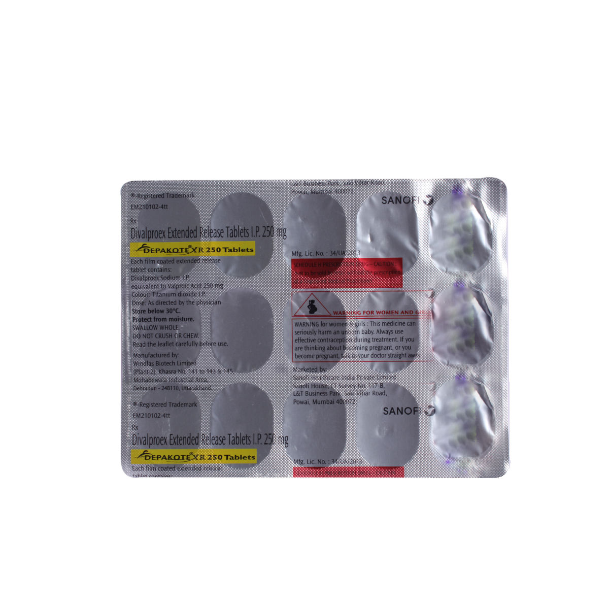 Depakote XR 250 Tablet 15's Price, Uses, Side Effects, Composition ...