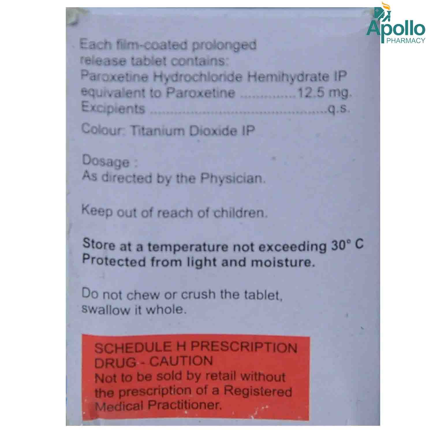 Depaxil CR-12.5 Tablet 10's Price, Uses, Side Effects, Composition ...