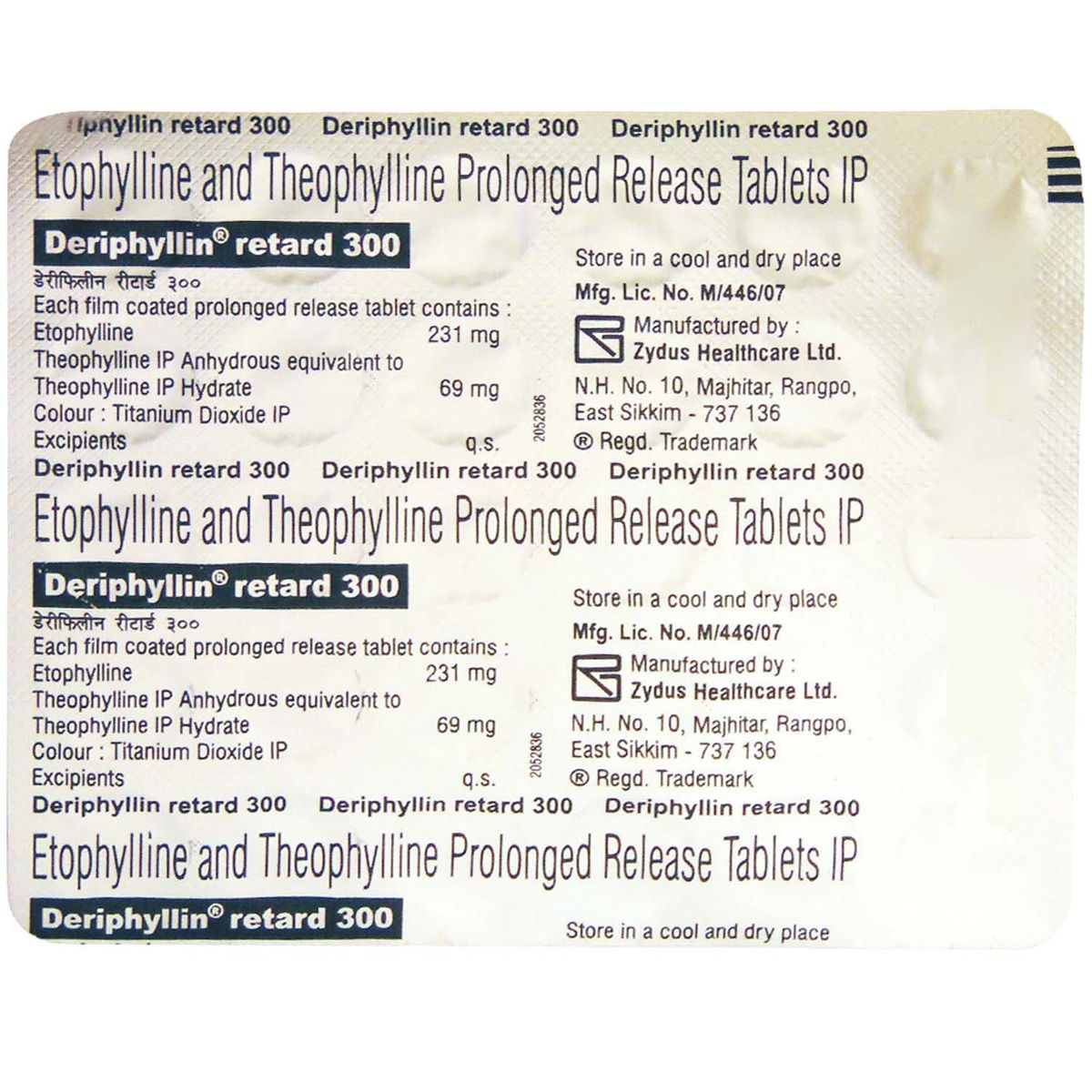 Deriphyllin Retard 300 Tablet 30's Price, Uses, Side Effects ...