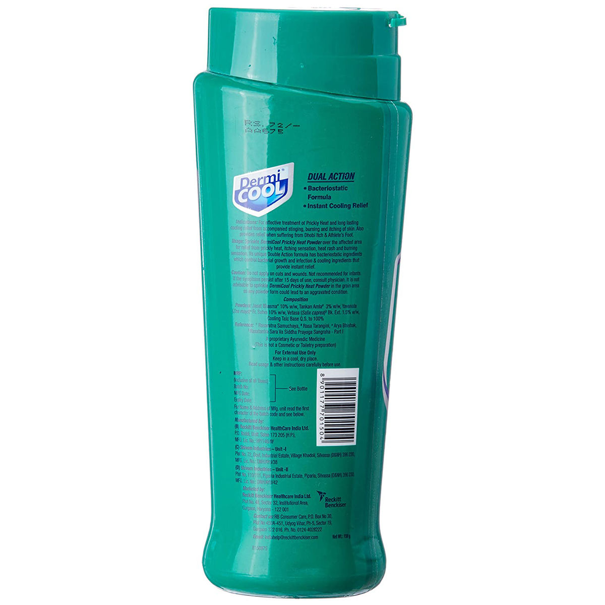Dermi Cool Regular Prickly Heat Powder, 150 gm Price, Uses, Side ...