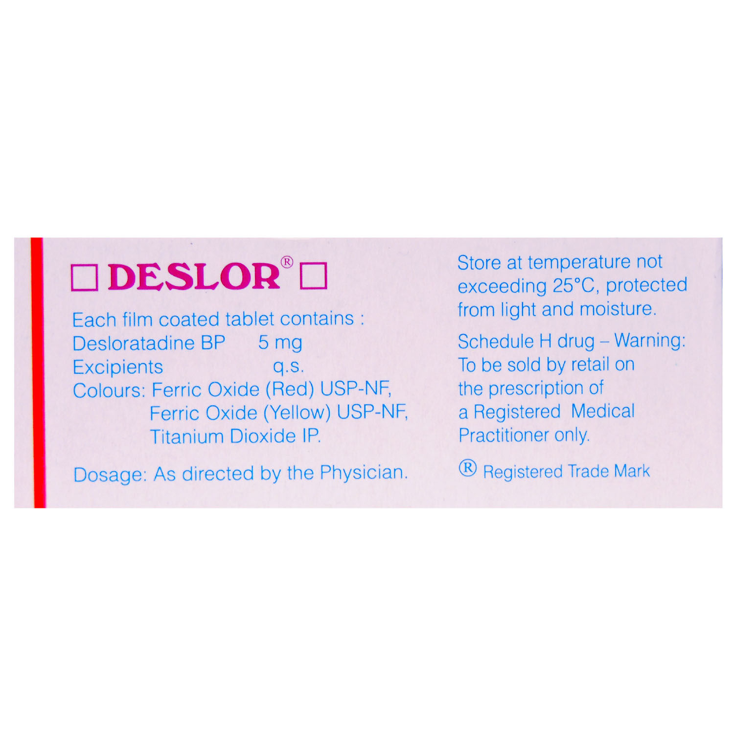 Deslor Tablet | Uses, Side Effects, Price | Apollo Pharmacy