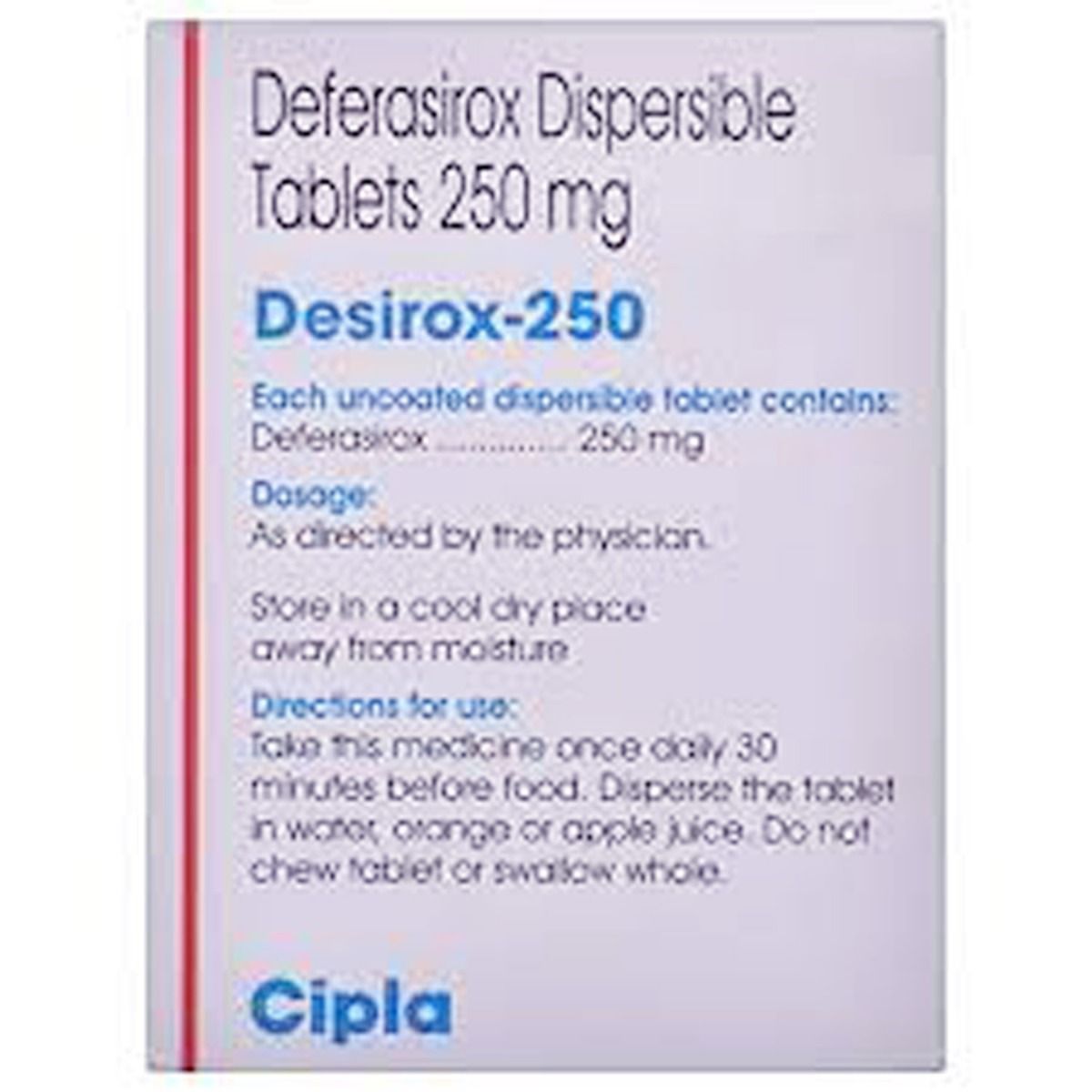 Desirox 250mg Tablet 30's Price, Uses, Side Effects, Composition ...