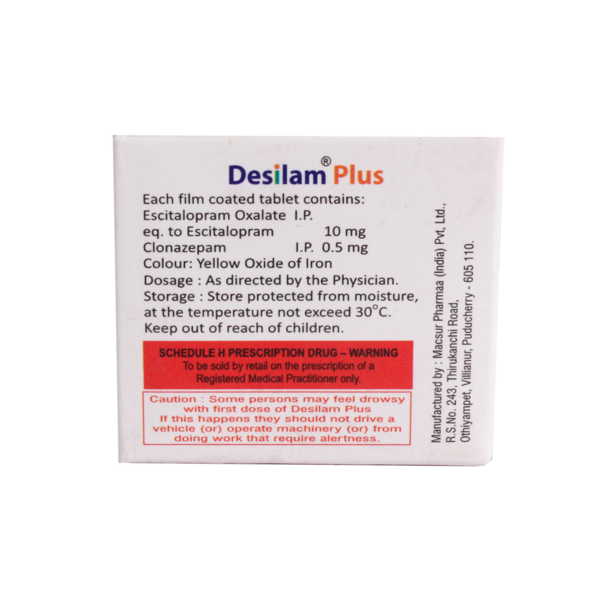 DESILAM PLUS TABLET Price, Uses, Side Effects, Composition - Apollo ...