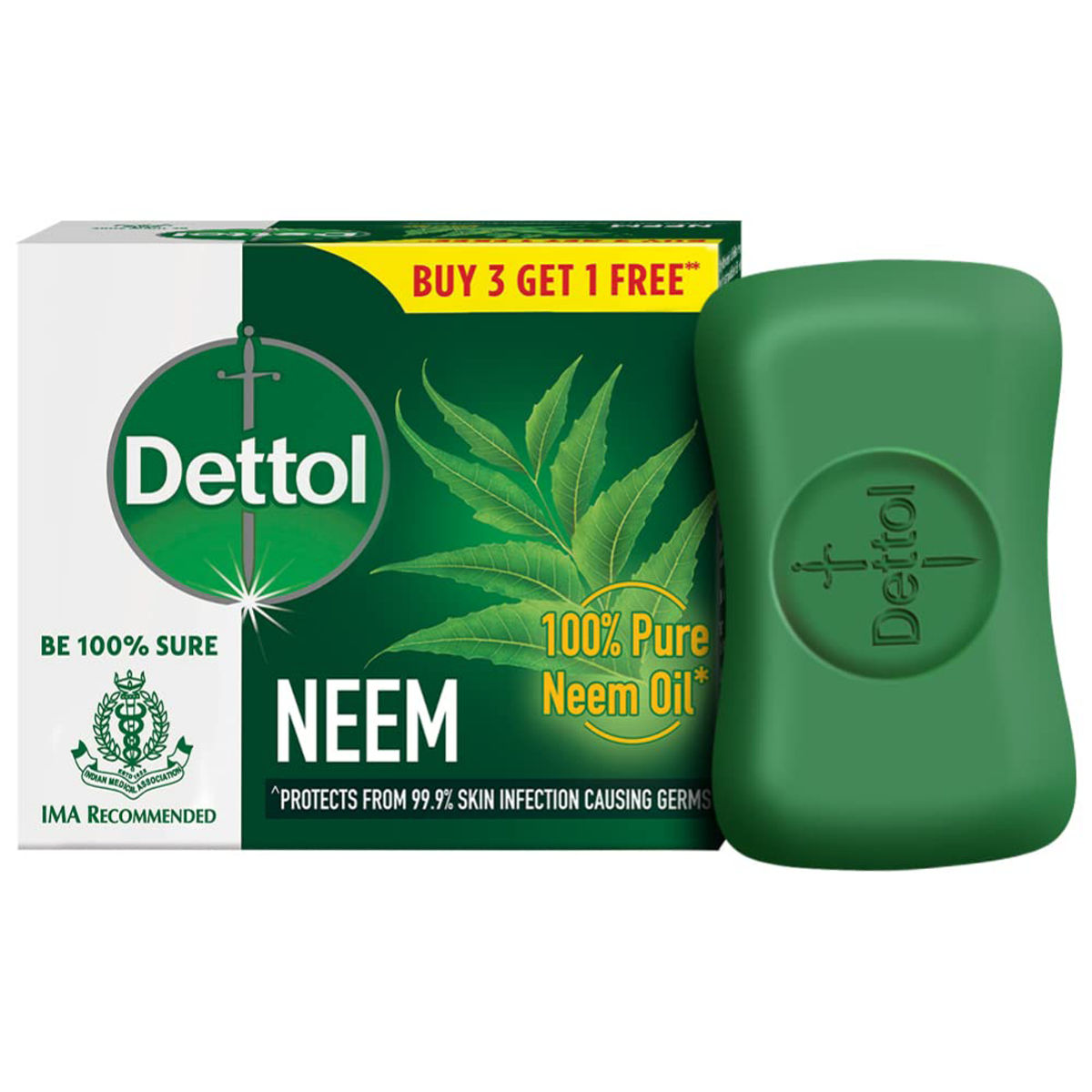 Buy Dettol Neem Soap, 300 gm (4x75 gm) | 19 Minutes Delivery | Apollo ...