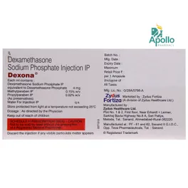 Dexona Injection 1 x 2 ml | Uses, Side Effects, Price | Apollo Pharmacy
