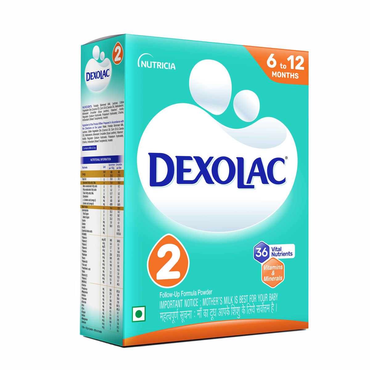 Dexolac Follow-Up Formula Stage 2 Powder (6-12 Months), 400 gm Refill ...