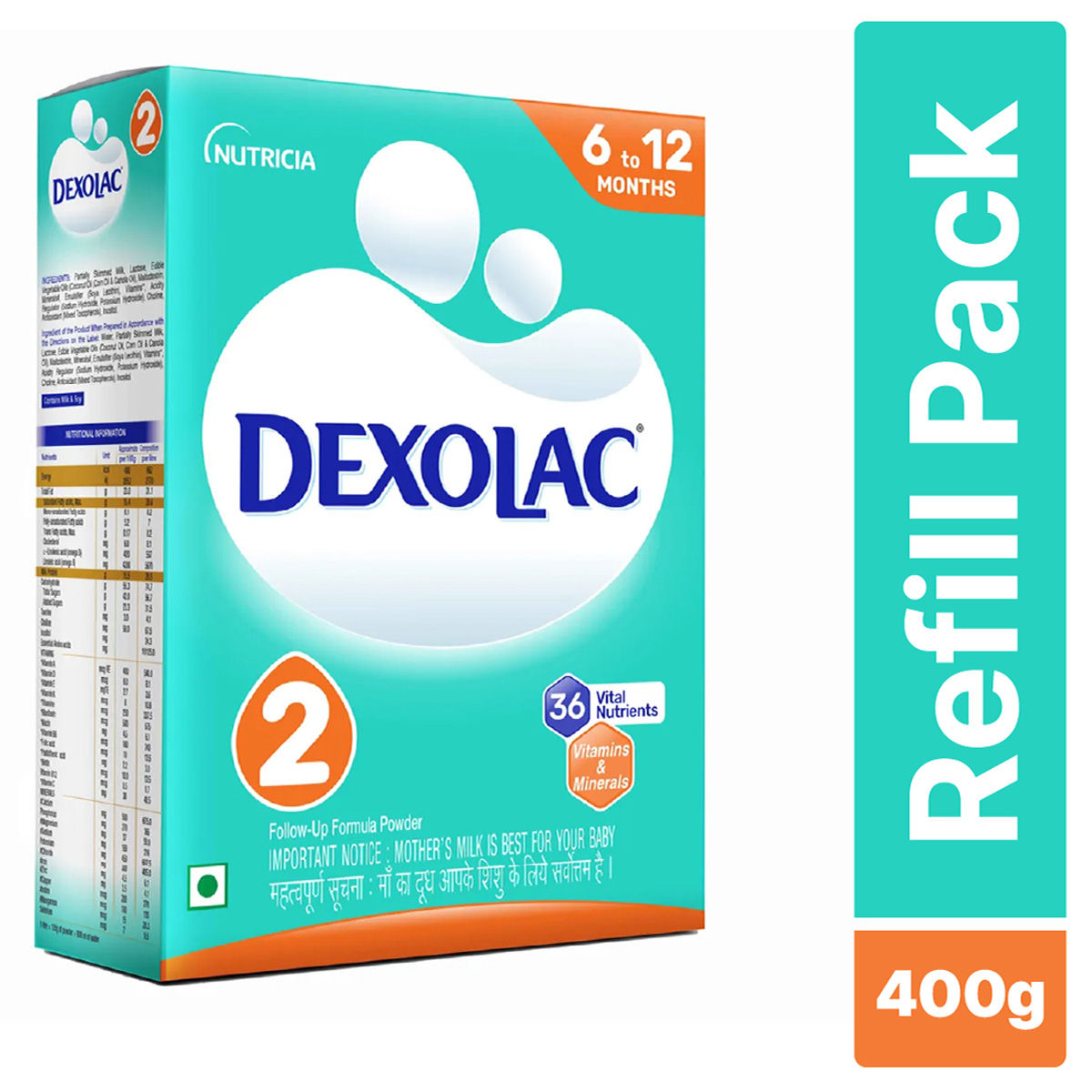 Buy Dexolac Follow-Up Formula Stage 2 Powder (6-12 Months), 400 gm ...