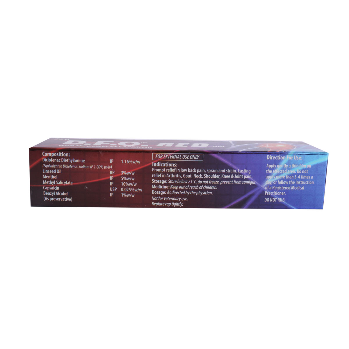 D.F.O. Red Gel 50 gm Price, Uses, Side Effects, Composition - Apollo ...