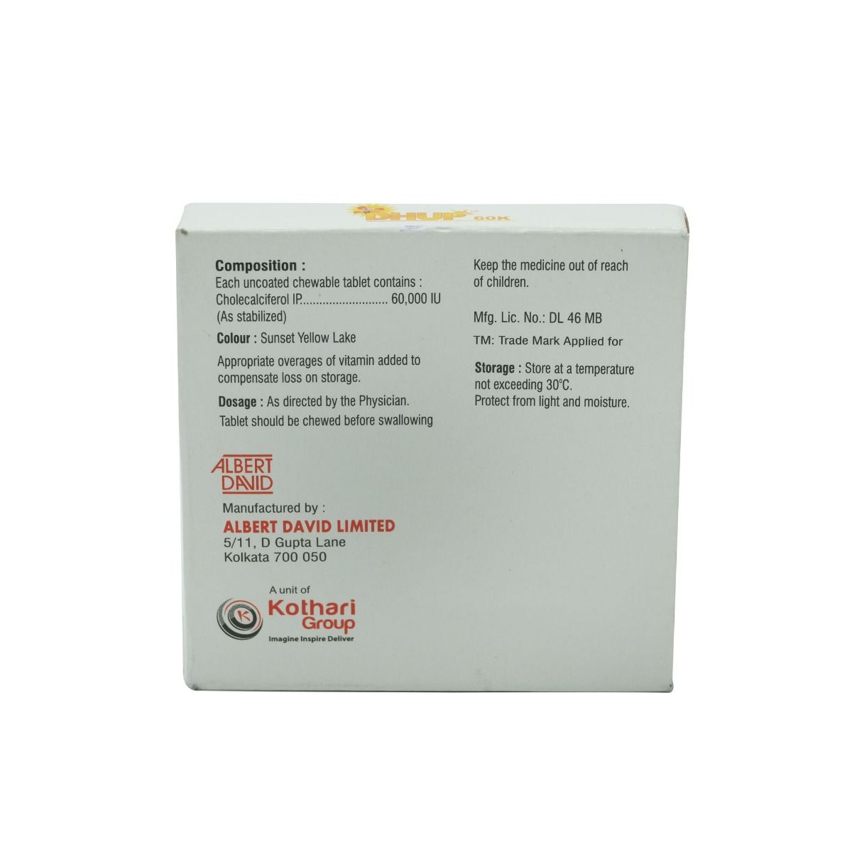 Dhup 60K Tablet | Uses, Side Effects, Price | Apollo Pharmacy