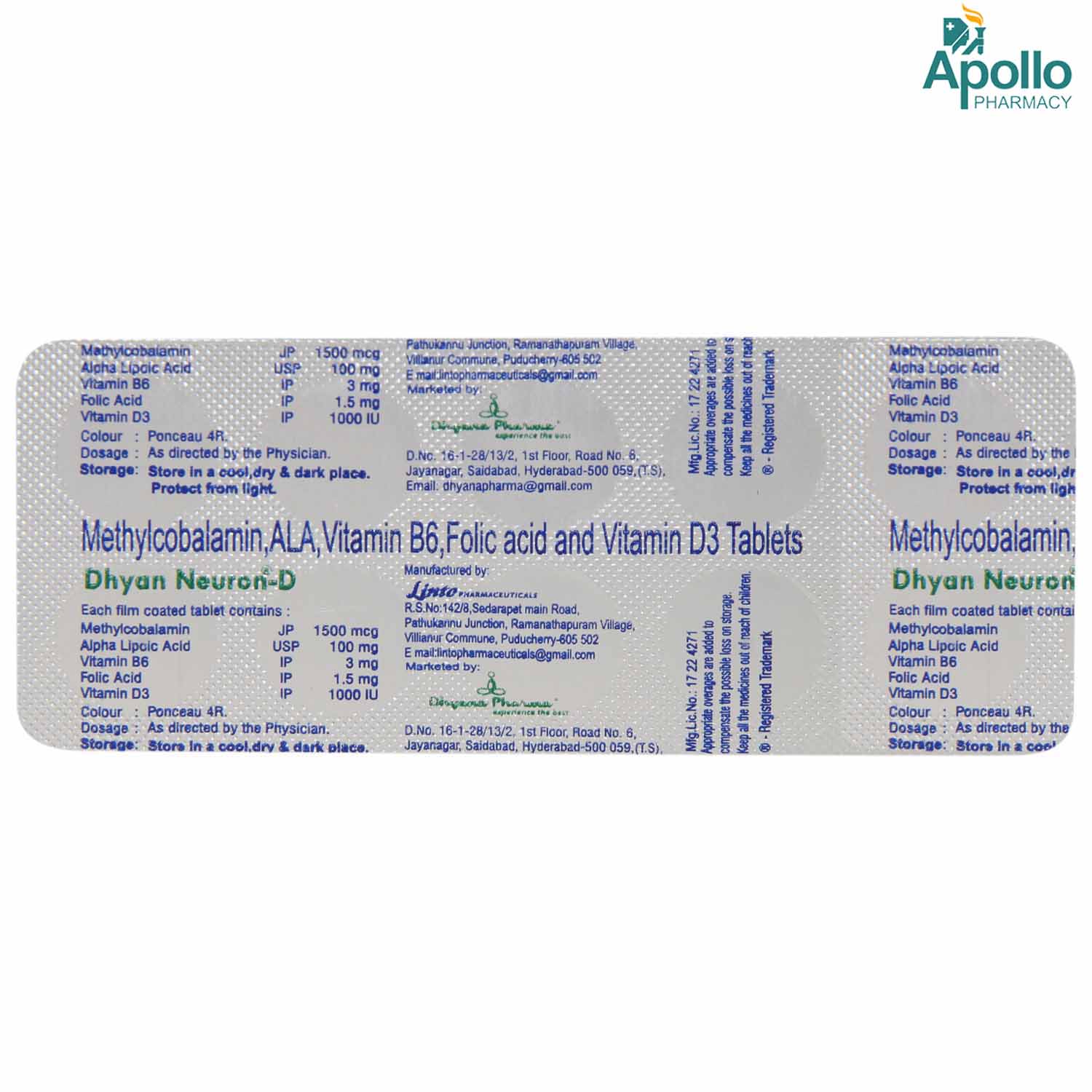 Dhyan Neuron-D Tablet 10's Price, Uses, Side Effects, Composition ...