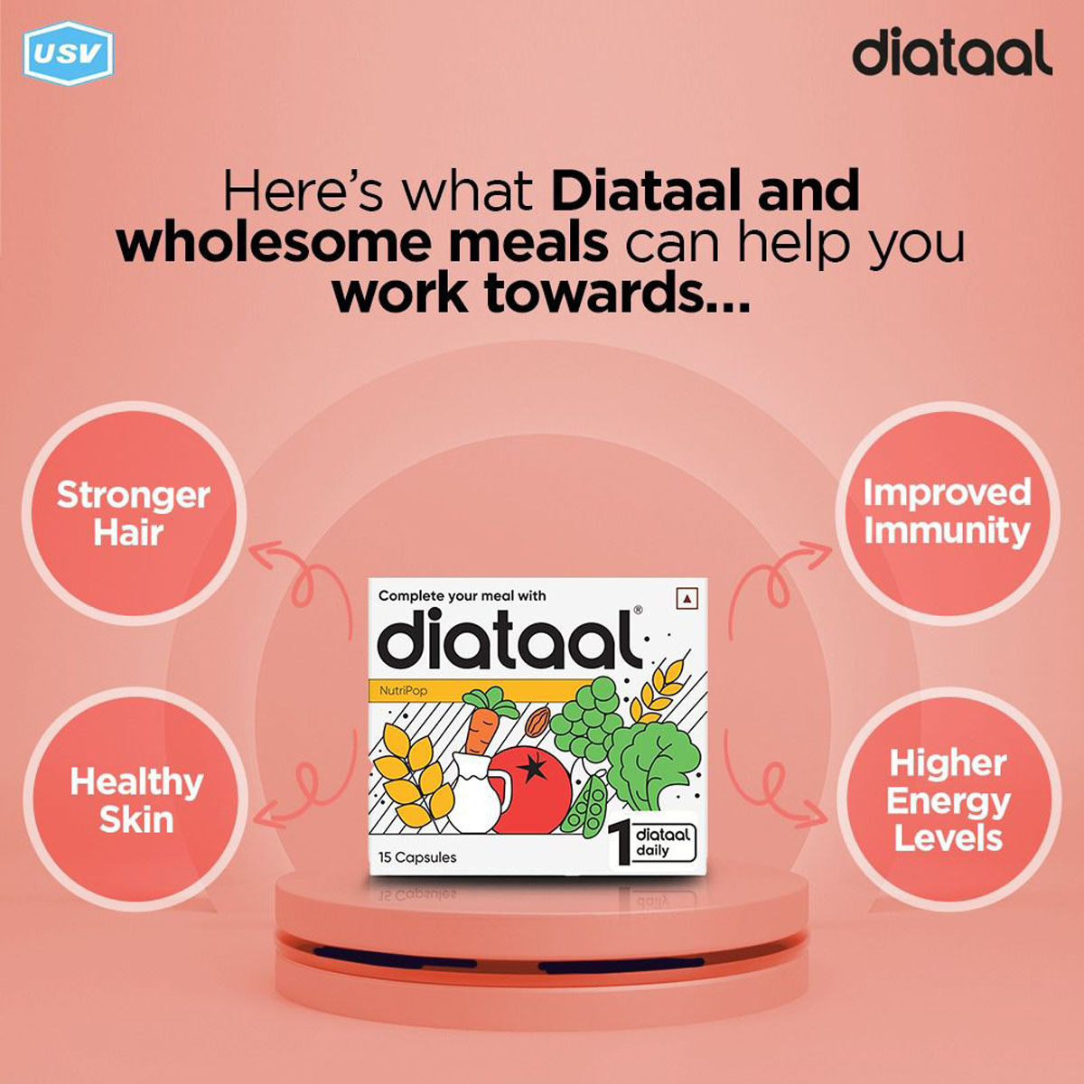 Buy Diataal Multivitamin For Men & Women 15 Capsules |B-complex, Biotin ...