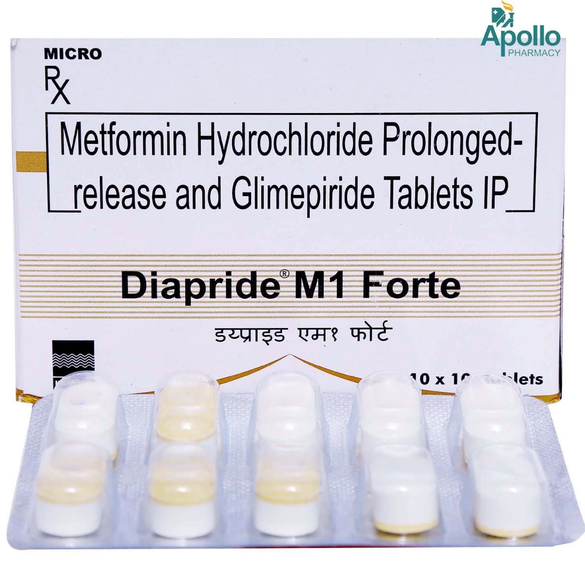 Diapride M1 Forte Tablet 10's Price, Uses, Side Effects, Composition ...
