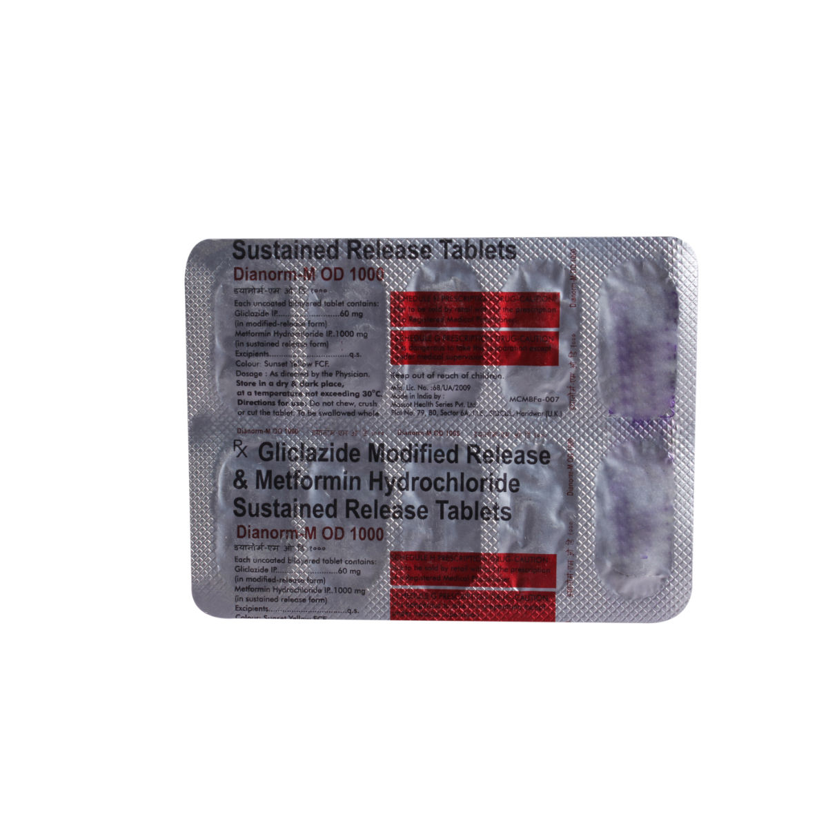 Dianorm-M OD 1000 Tablet 10's Price, Uses, Side Effects, Composition ...