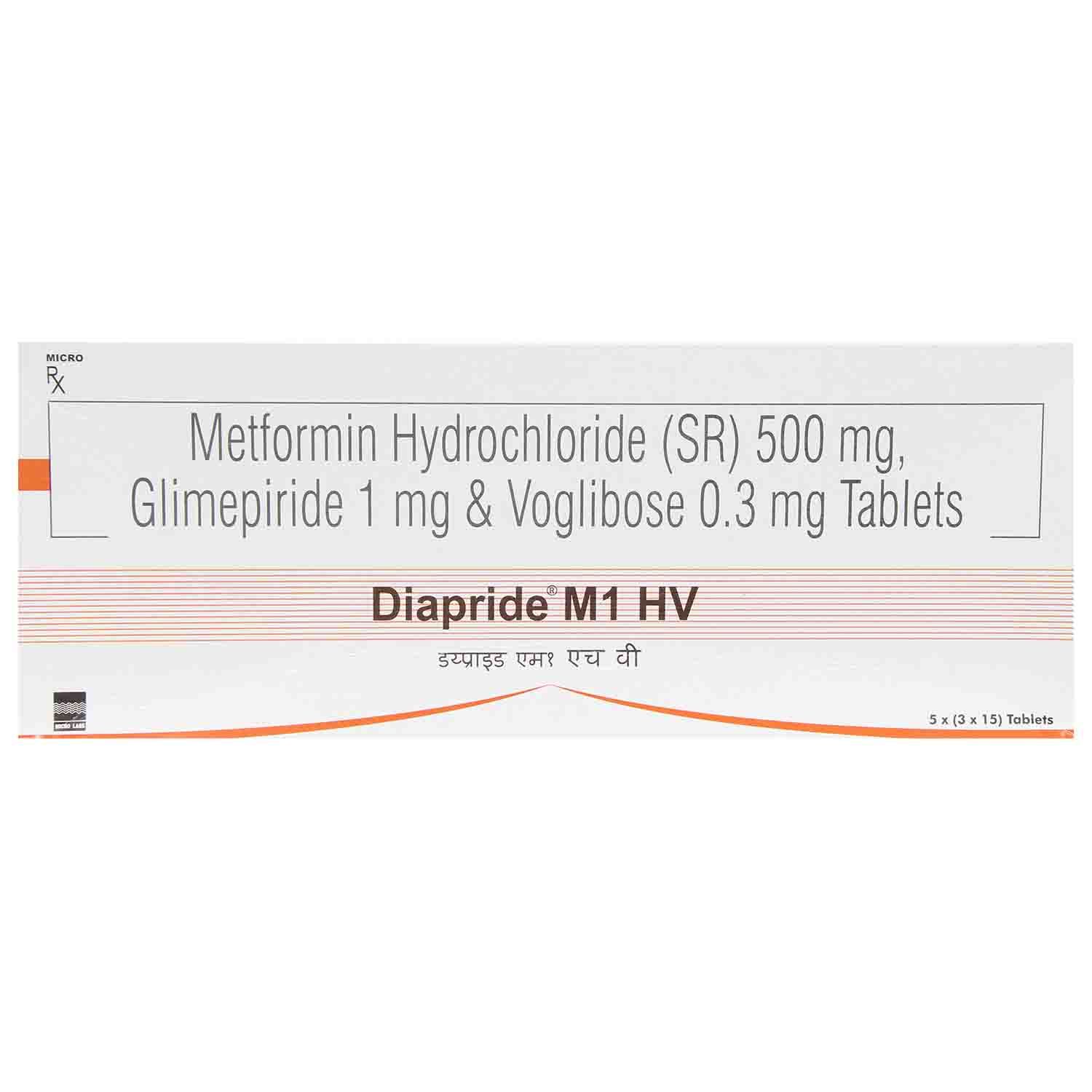 Diapride M1 HV Tablet | Uses, Side Effects, Price | Apollo Pharmacy