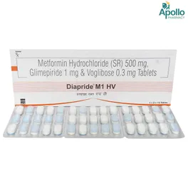 Diapride M1 HV Tablet | Uses, Side Effects, Price | Apollo Pharmacy