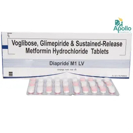 Diapride M1 LV Tablet | Uses, Side Effects, Price | Apollo Pharmacy