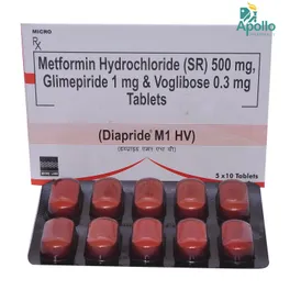 DIAPRIDE M1 HV TABLET | Uses, Side Effects, Price | Apollo Pharmacy