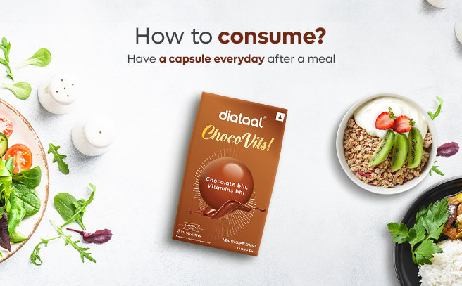 Buy Diataal ChocoVits For Men & Women 10 Chewable Tablets I Chocolate ...