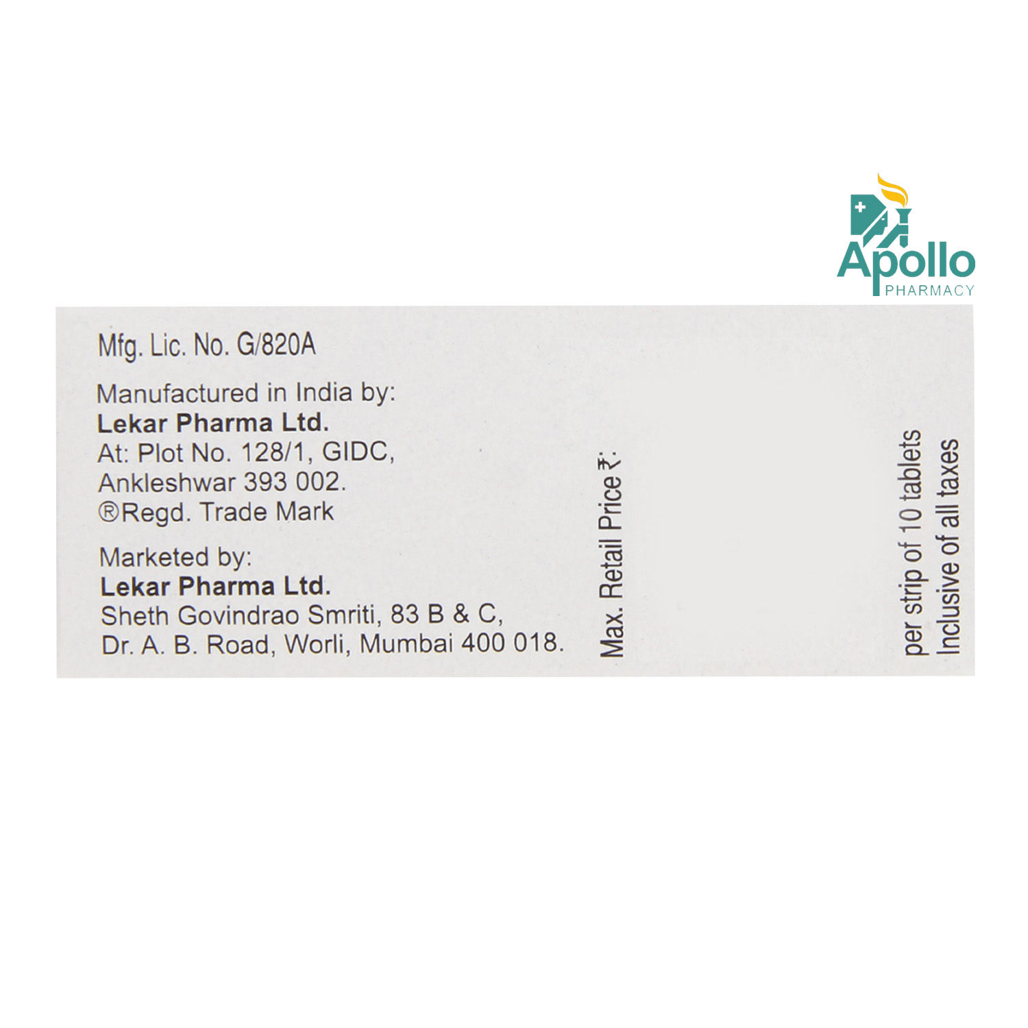 Dicloran Tablet 10's Price, Uses, Side Effects, Composition - Apollo ...