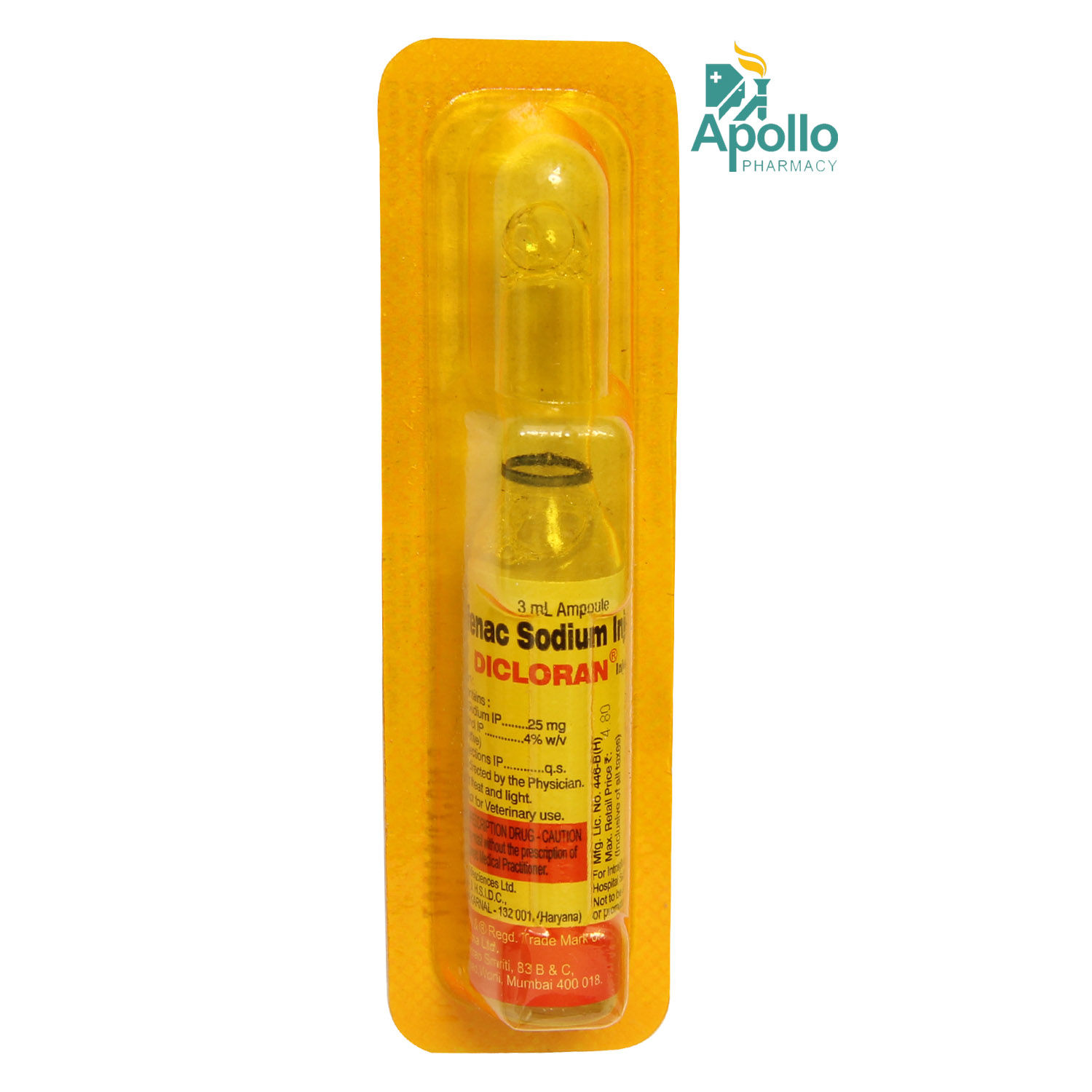 Dicloran Injection 5 x 3 ml | Uses, Side Effects, Price | Apollo Pharmacy