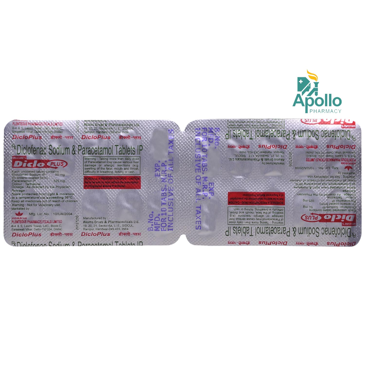 DICLO PLUS 50MG TABLET | Uses, Side Effects, Price | Apollo Pharmacy
