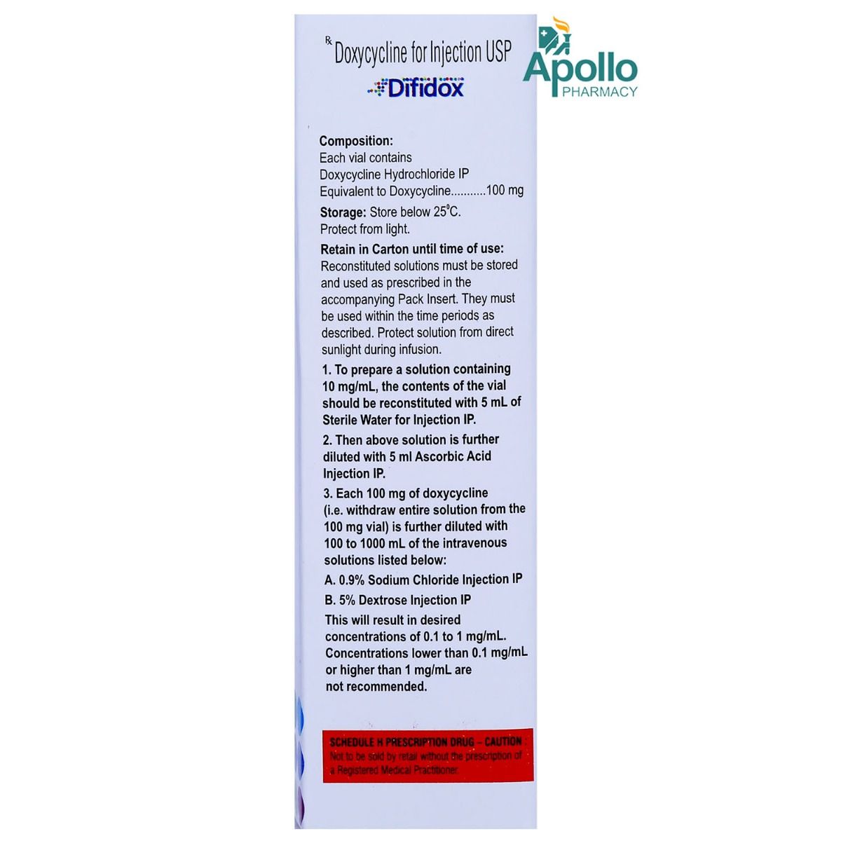 Difidox Injection 1's Price, Uses, Side Effects, Composition - Apollo ...