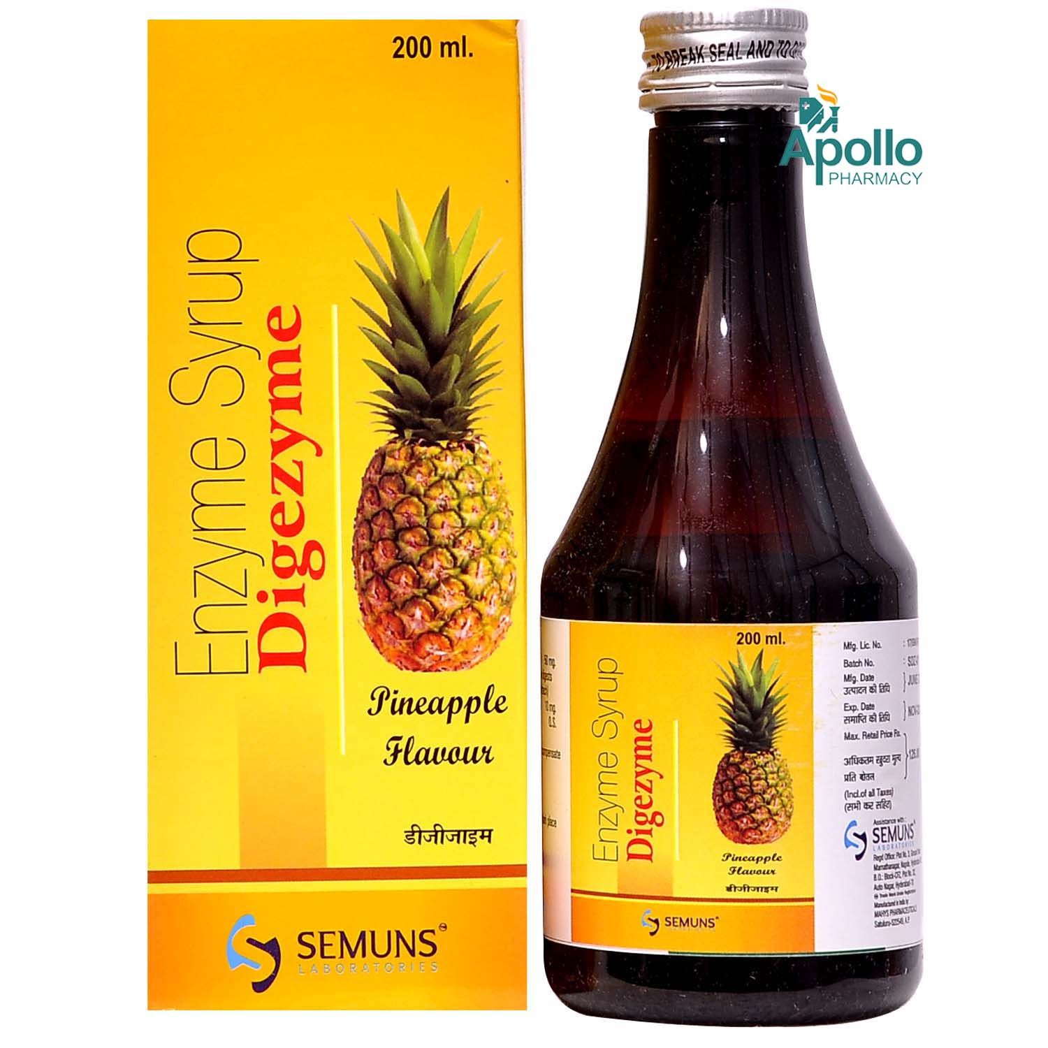 Digezyme Syrup 200 ml Price, Uses, Side Effects, Composition - Apollo ...
