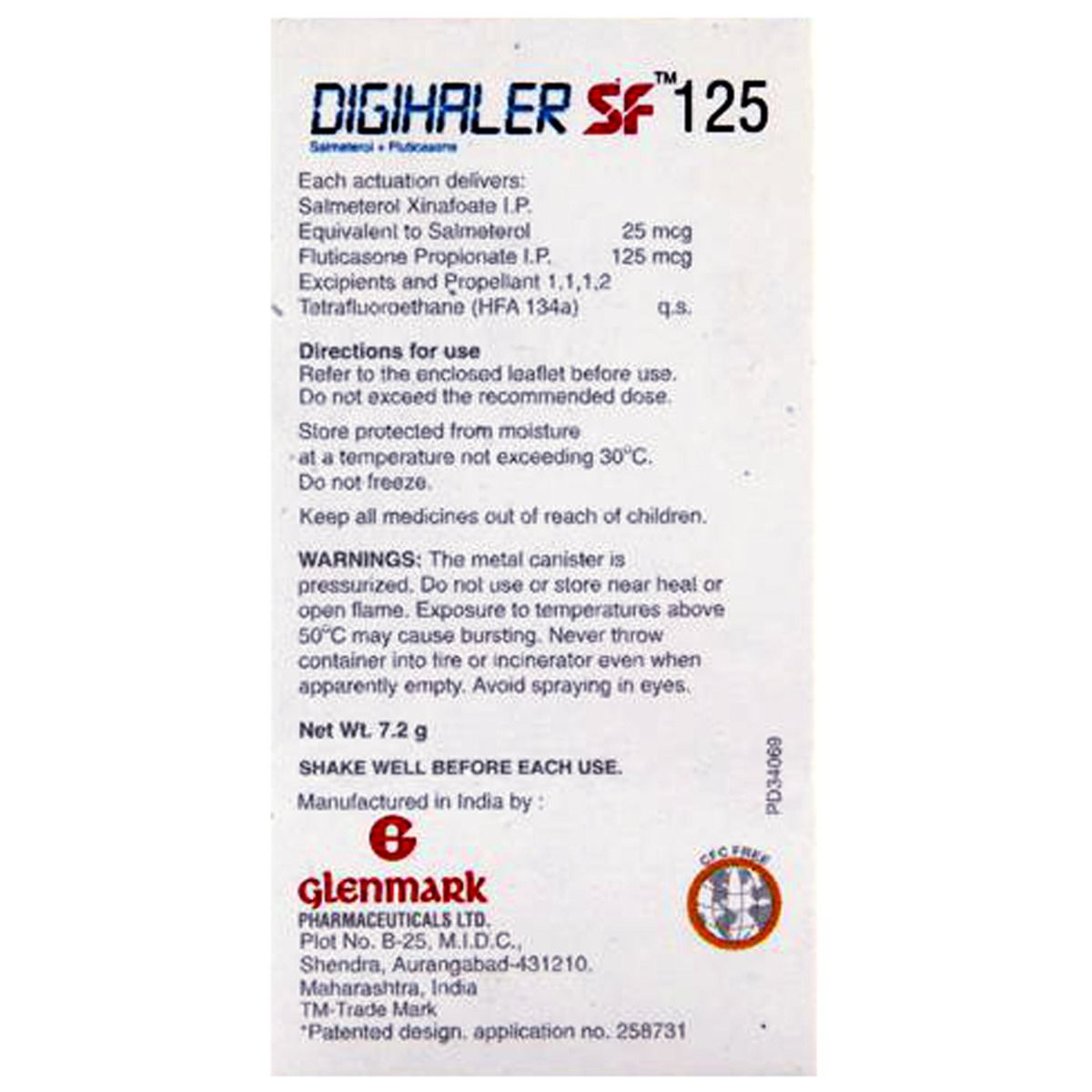 Digihaler SF 125 Inhaler 120 mdi Price, Uses, Side Effects, Composition ...