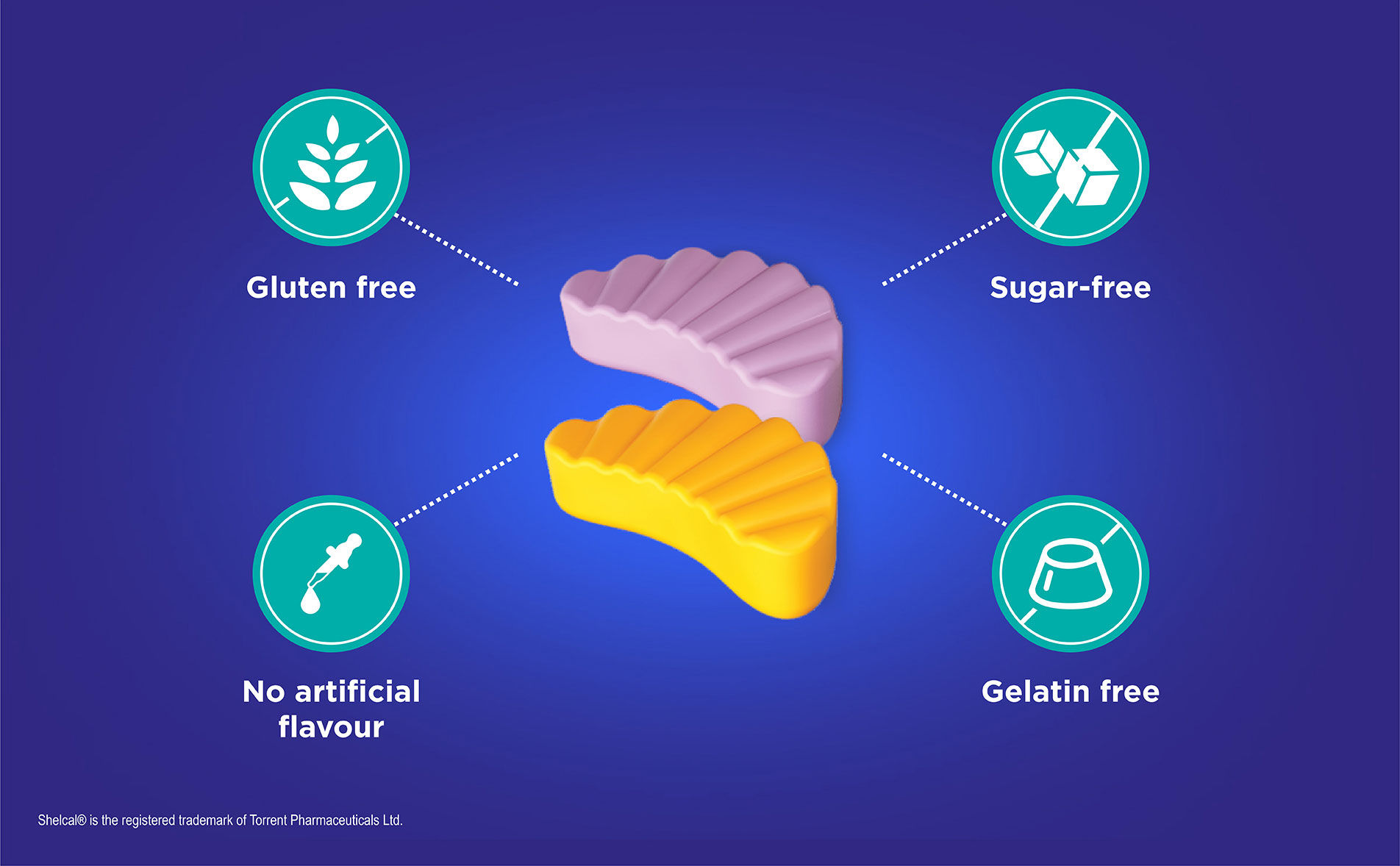 Buy Shelcal Pro Sugar Free Lemon & Orange-Mixed Berries Flavour Gummies ...