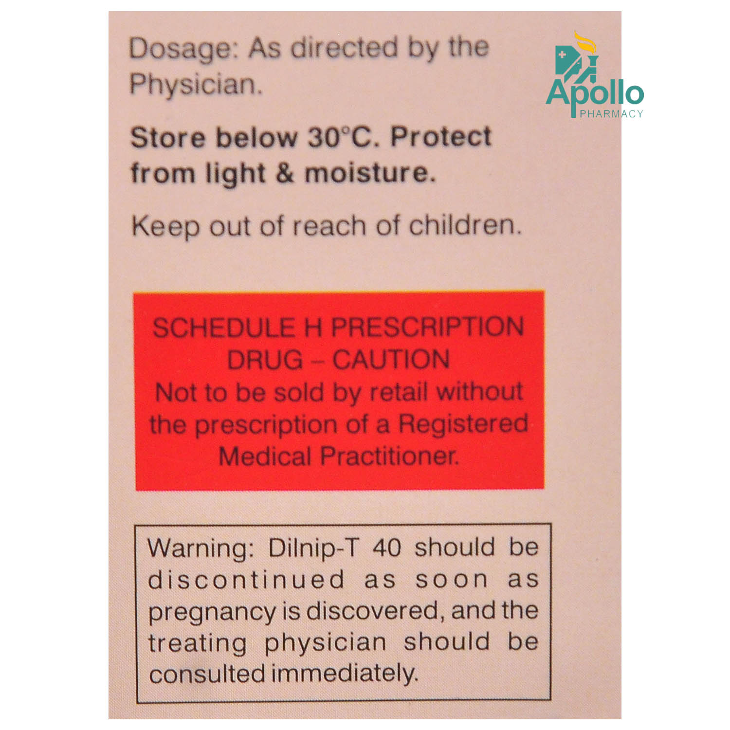 Dilnip-T 40 Tablet | Uses, Side Effects, Price | Apollo Pharmacy
