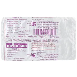 Dipro 500mg Tablet | Uses, Side Effects, Price | Apollo Pharmacy