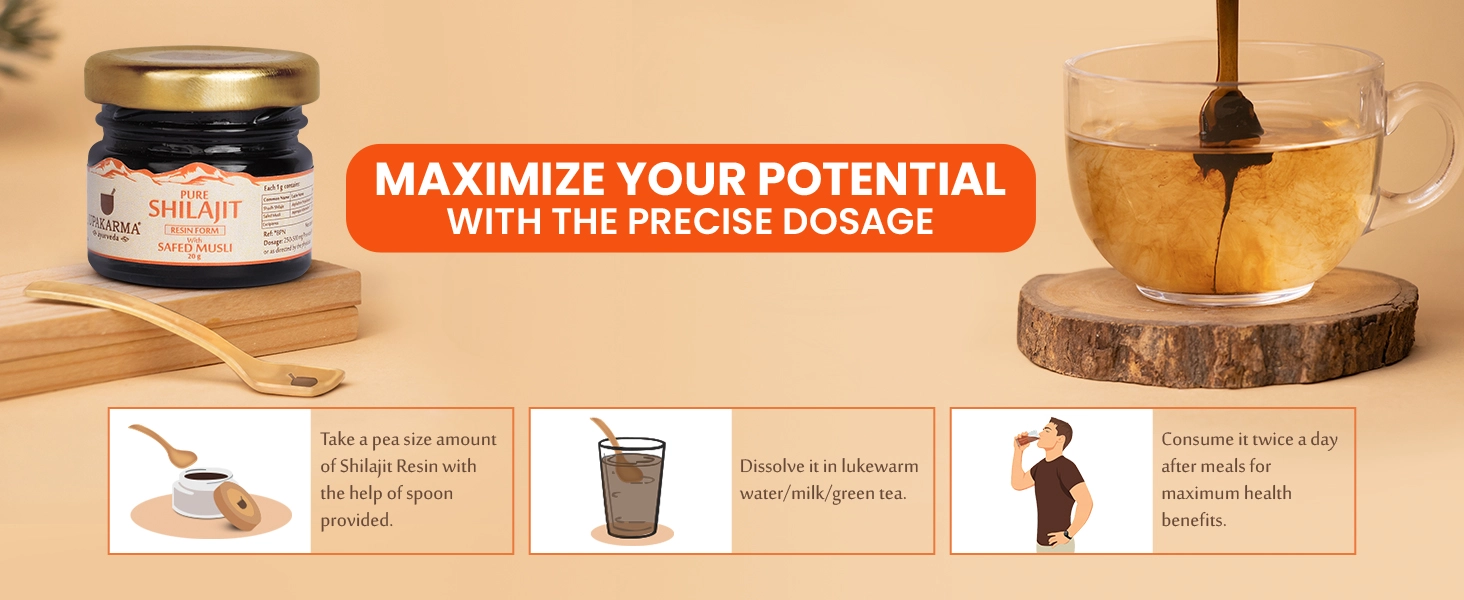 Upakarma Ayurveda Pure Shilajit Resin Form with Safed Musli, 20 gm ...