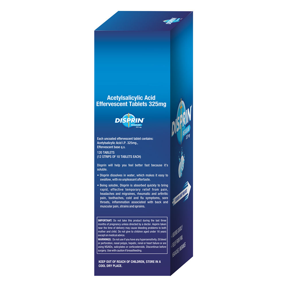 Buy Disprin Regular 325 mg, 10 Tablets | 19 Minutes Delivery | Apollo ...