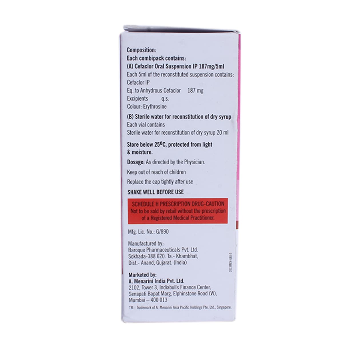 Distaclor 187 mg Syrup 30 ml Price, Uses, Side Effects, Composition ...