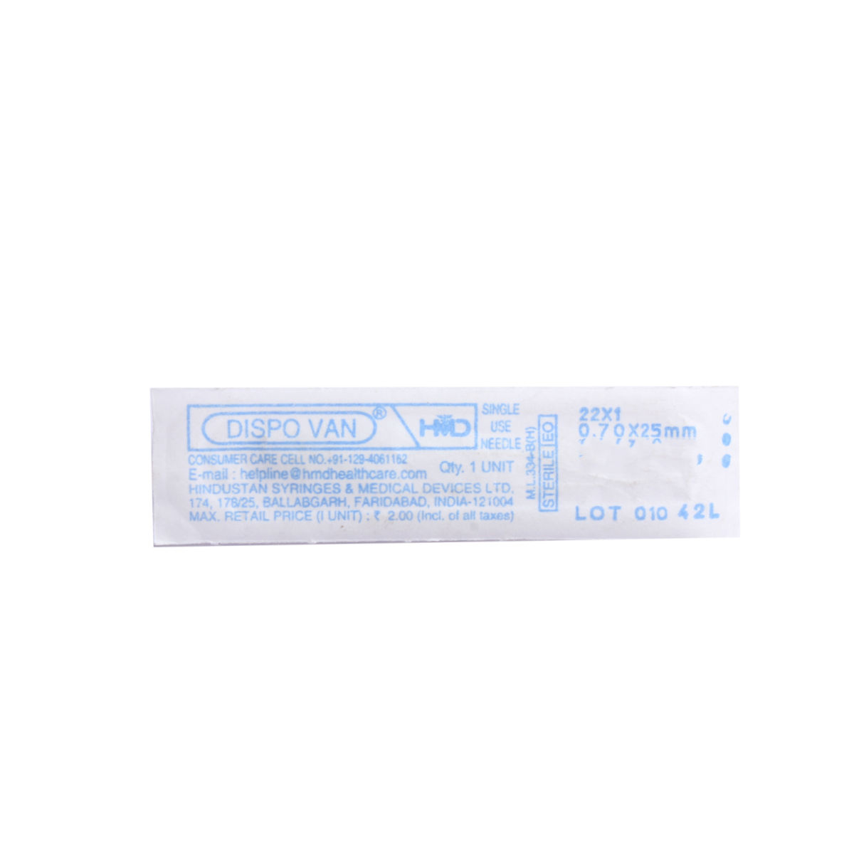 Dispovan Needle 22X1 Price, Uses, Side Effects, Composition - Apollo ...