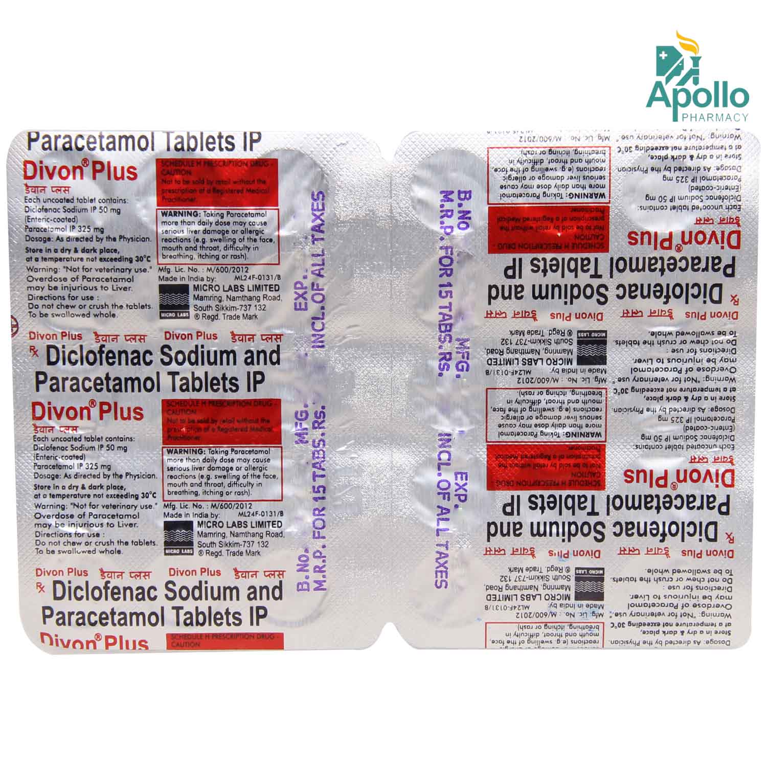 Divon Plus Tablet 15's Price, Uses, Side Effects, Composition - Apollo ...