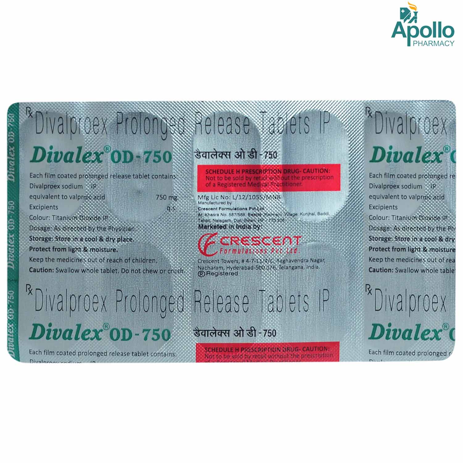 Divalex OD-750 Tablet 10's Price, Uses, Side Effects, Composition ...