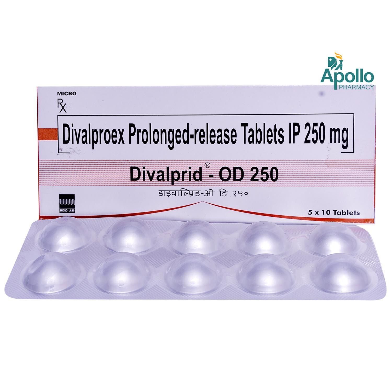 Divalprid OD 250 Tablet 10's Price, Uses, Side Effects, Composition ...