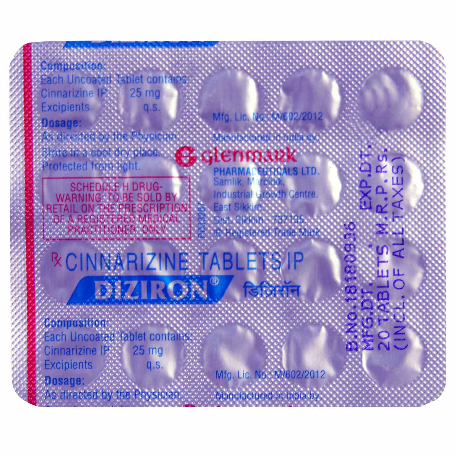 Diziron Tablet 20's Price, Uses, Side Effects, Composition - Apollo ...