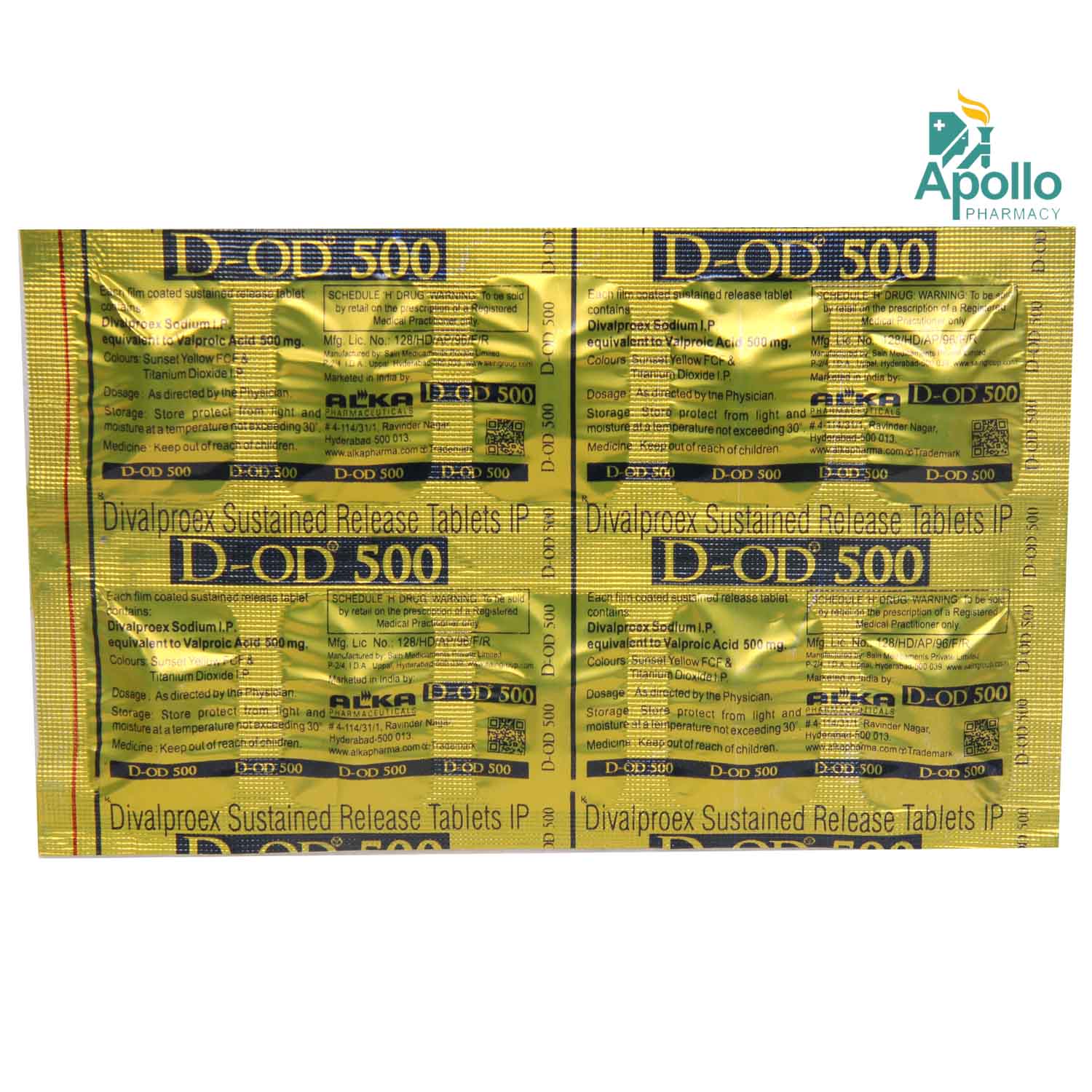 D OD 500 TABLET 10'S Price, Uses, Side Effects, Composition - Apollo ...