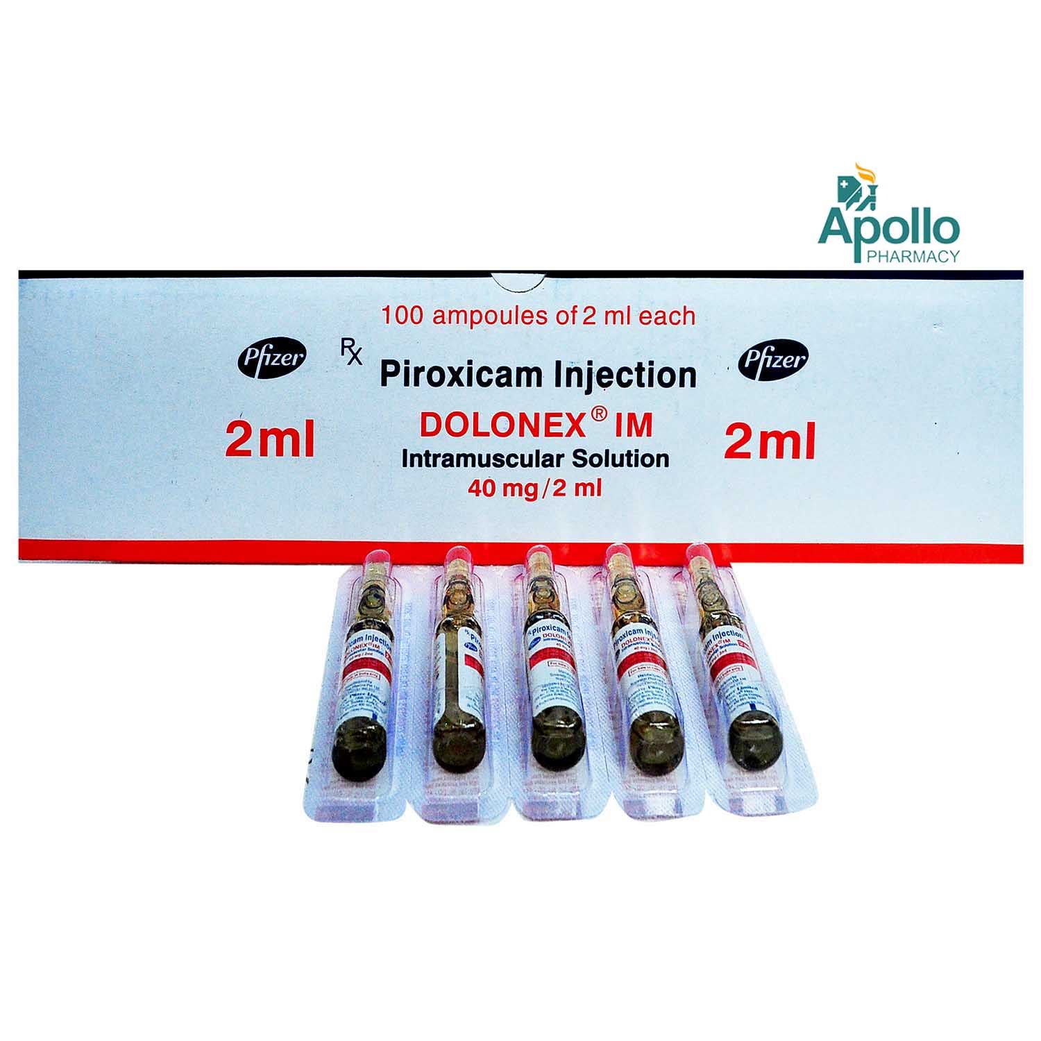 Dolonex 40 mg IM Injection 5 x 2 ml Price, Uses, Side Effects ...