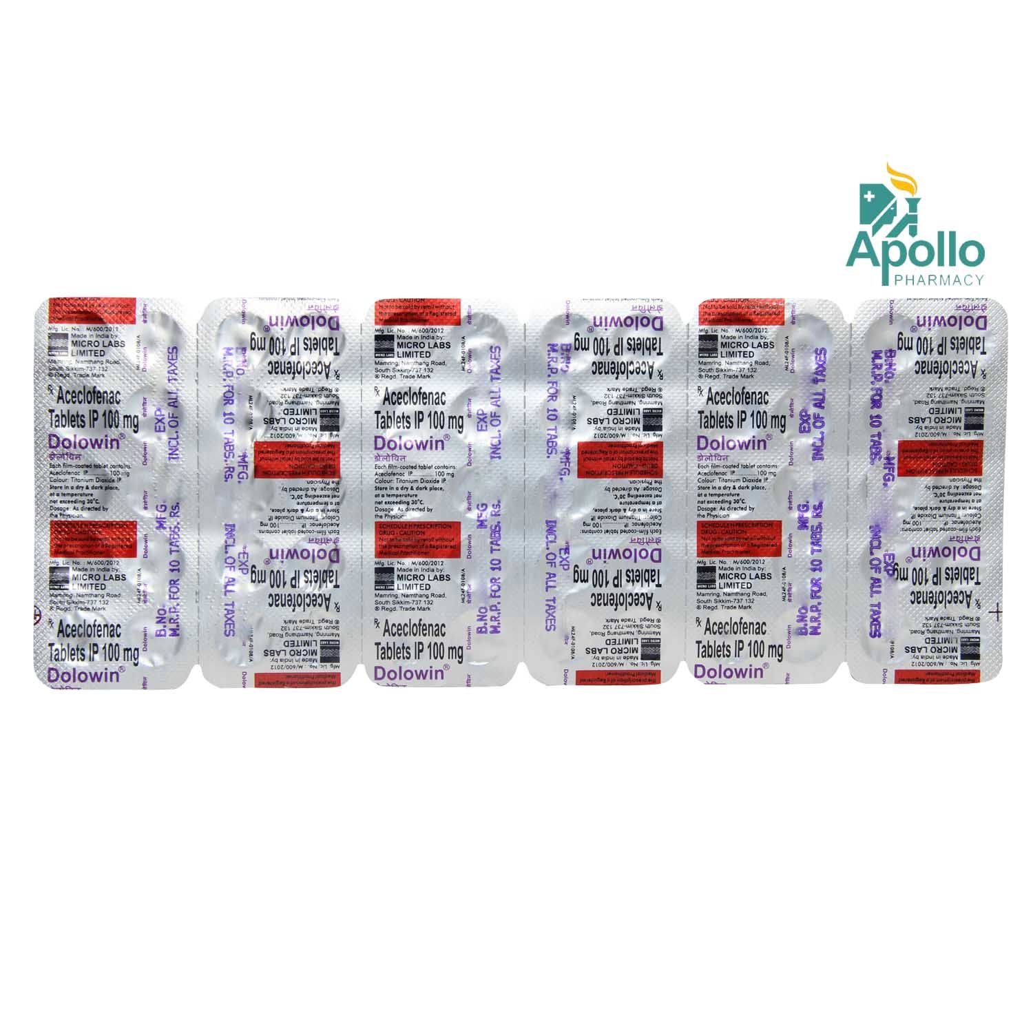 Dolowin 100 mg Tablet 10's Price, Uses, Side Effects, Composition ...