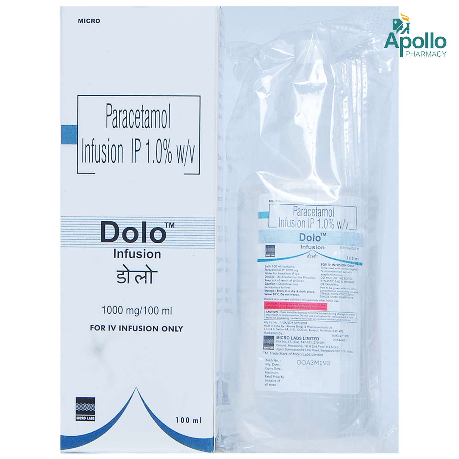 Dolo Infusion | Uses, Side Effects, Price | Apollo Pharmacy