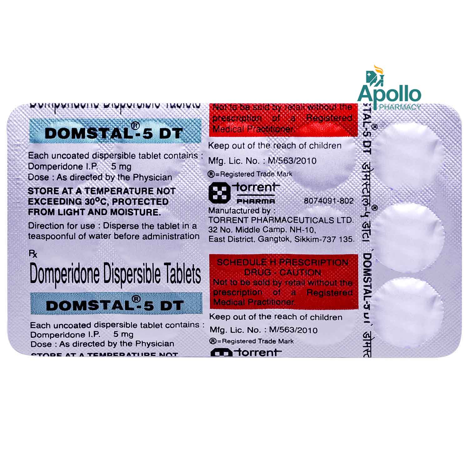 Domstal-5 DT Tablet 15's Price, Uses, Side Effects, Composition ...