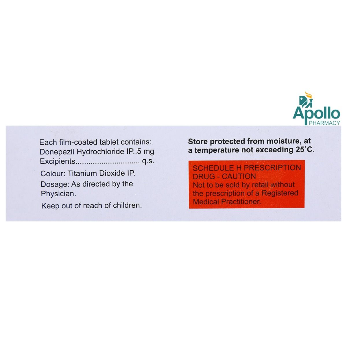 Donep 5 Tablet 15's Price, Uses, Side Effects, Composition - Apollo ...