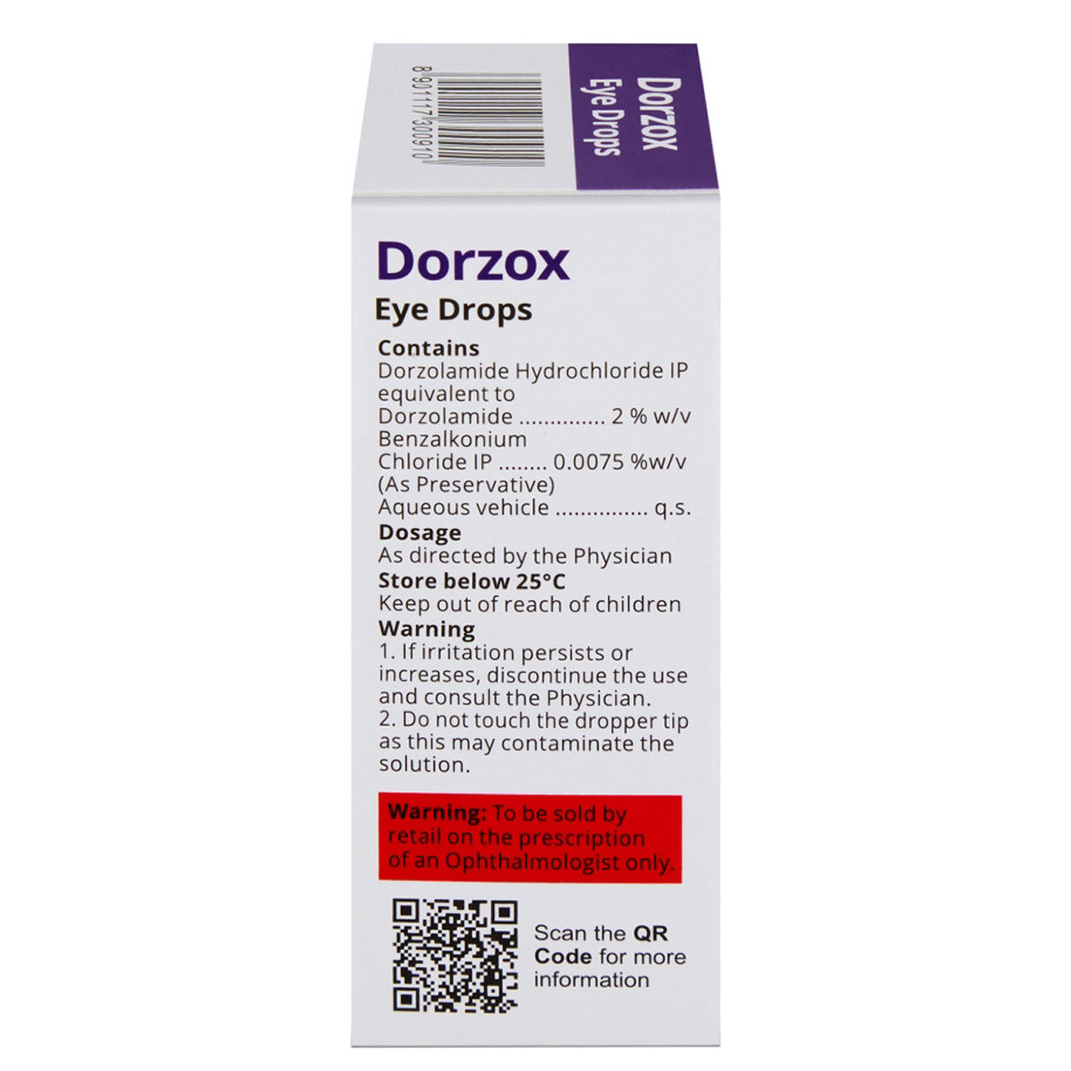 Dorzox Eye Drops 5 ml | Uses, Side Effects, Price | Apollo Pharmacy