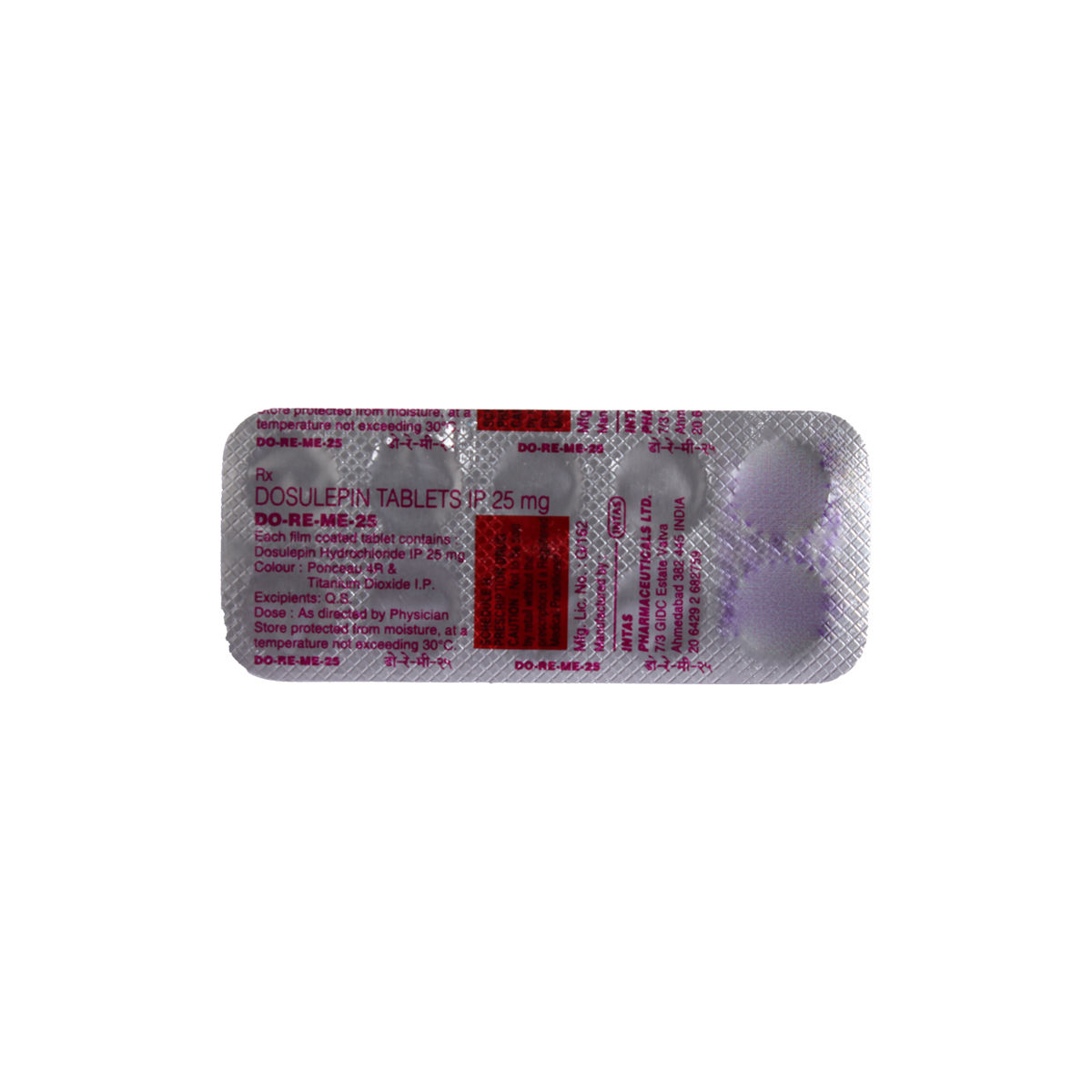 DO-RE-ME 25 mg Tablet 10's Price, Uses, Side Effects, Composition ...