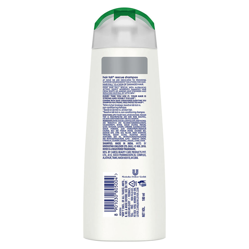Dove Hair Fall Rescue Shampoo, 180 ml Price, Uses, Side Effects ...