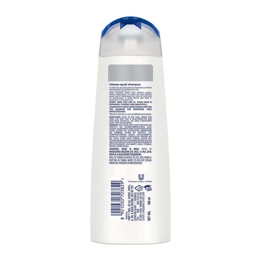 Dove Intense Repair Shampoo, 180 ml Price, Uses, Side Effects ...