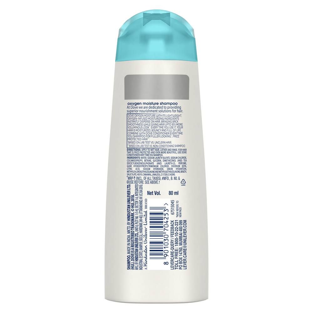 Dove Oxygen Moisture Shampoo, 80 ml Price, Uses, Side Effects ...